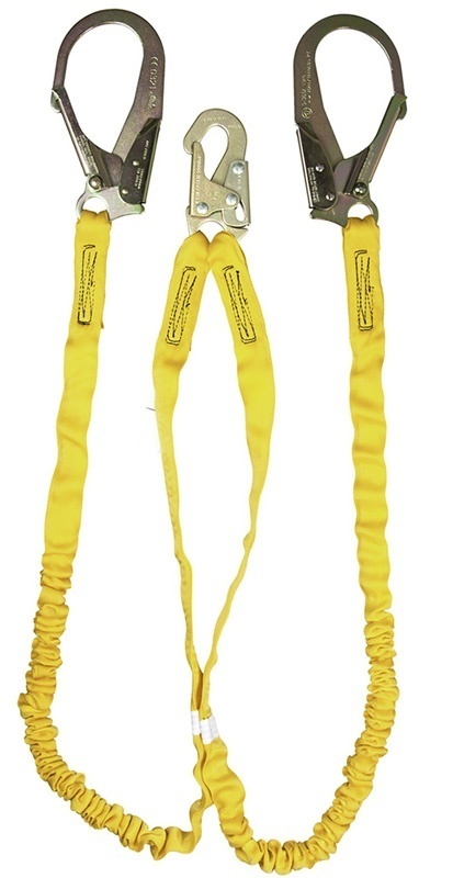 Guardian 6 Foot Twin Leg Shock Absorbing Lanyard with Rebar Hooks - GME ...