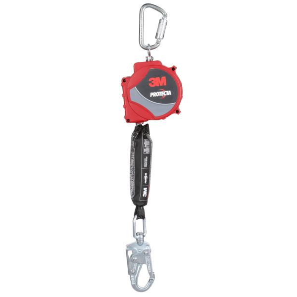 3M Protecta Self-Retracting Lifeline with Carabiner 3100516, Web, Steel Swivel Snap Hook, 20 ft ...