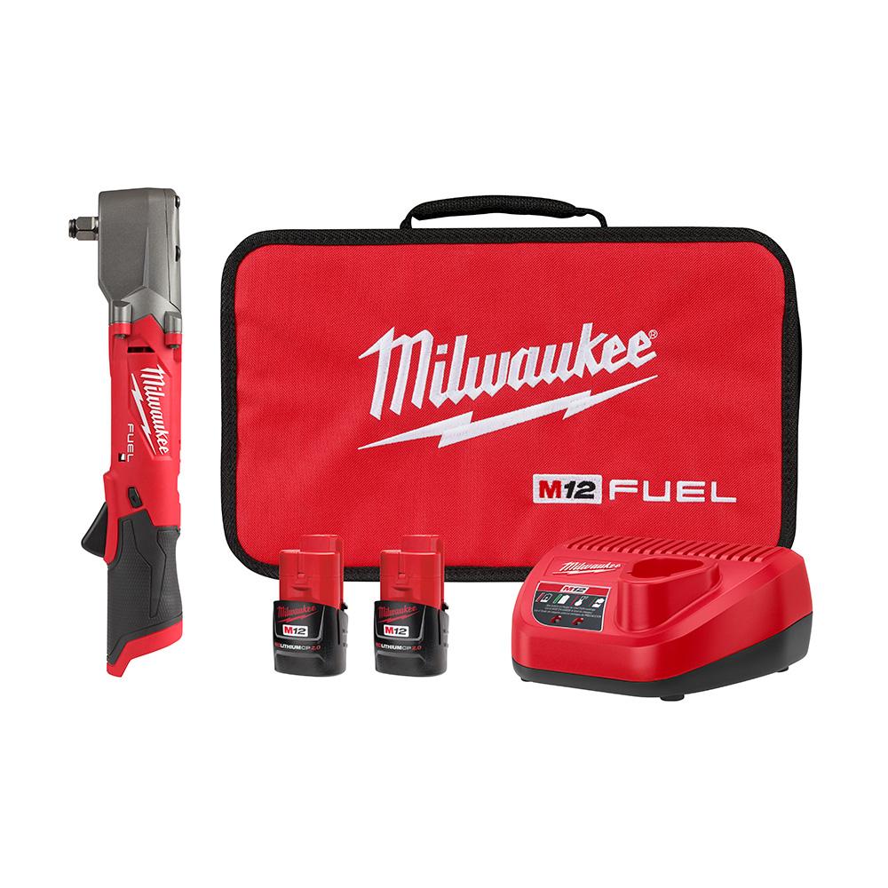Milwaukee M12 1/2 Inch Right Angle Impact Wrench with Friction Ring Kit ...