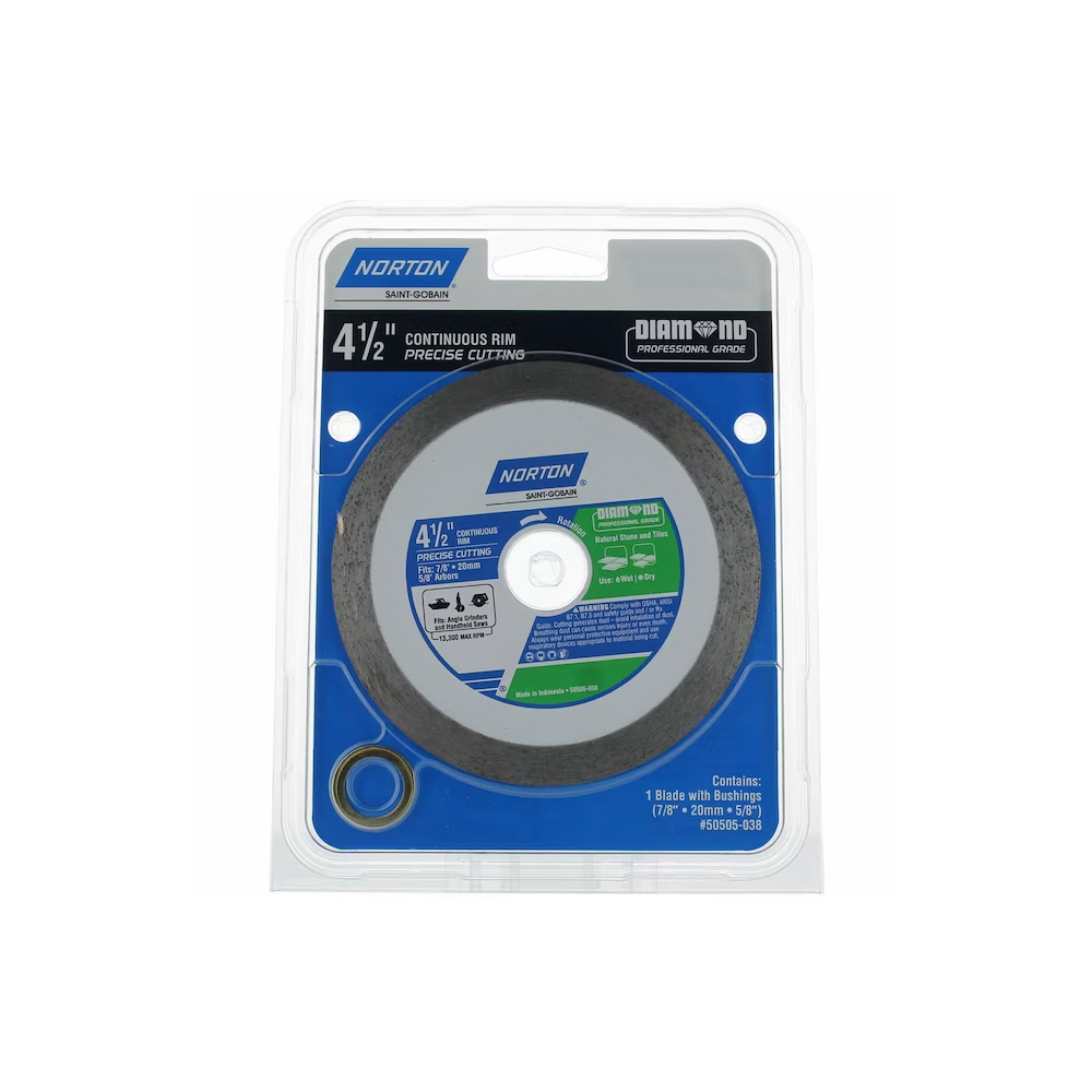 Norton 4-1/2 Inch Diamond Blade with Continuous Turbo Rim - GME Supply