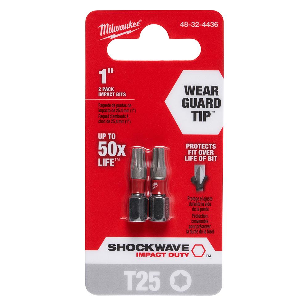 Milwaukee SHOCKWAVE Insert Bit Torx T25 (2 Pack) - GME Supply