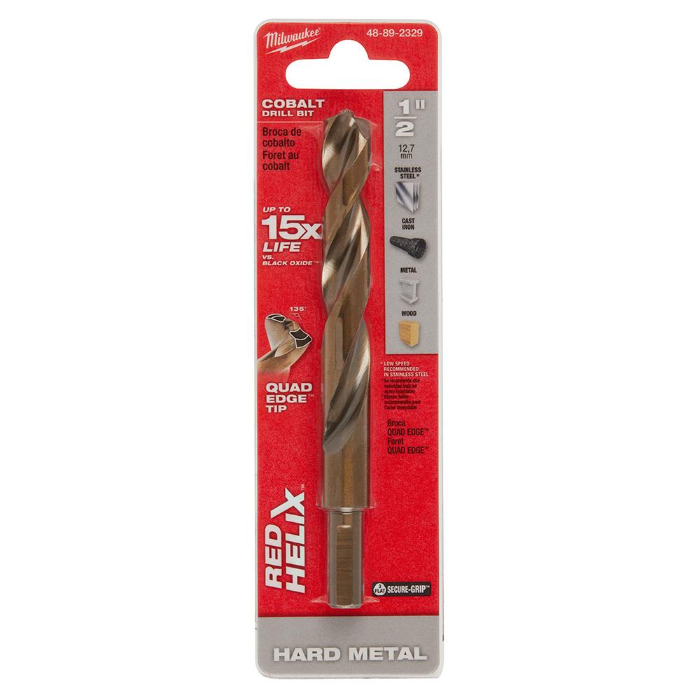 Milwaukee 1/2 Inch Cobalt Red Helix Drill Bit - GME Supply