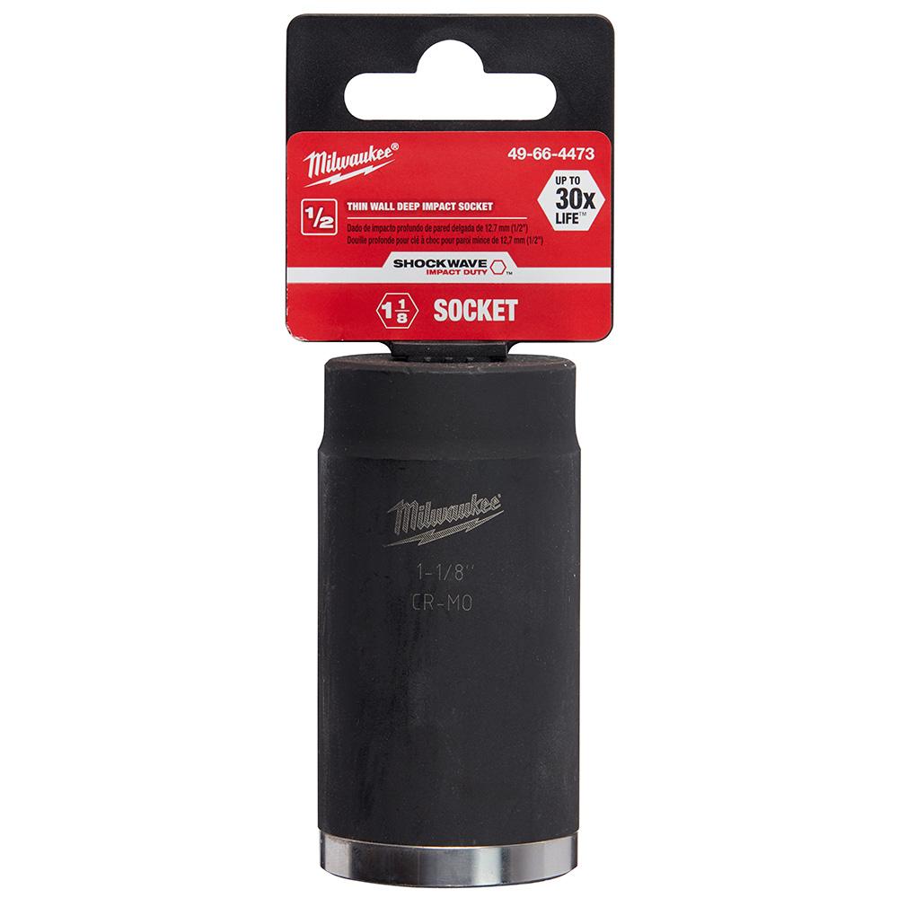 Milwaukee SHOCKWAVE Impact 1/2 Inch Deep Well Socket - GME Supply