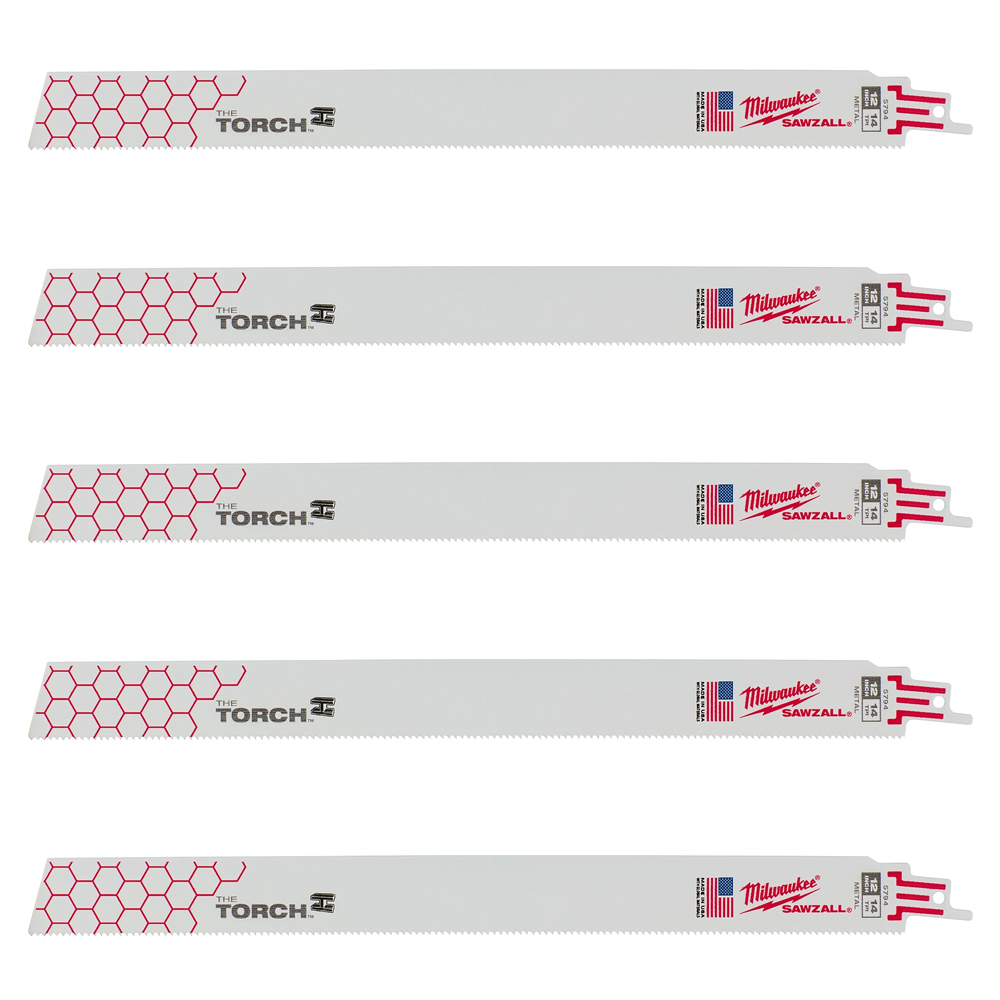 Milwaukee 14 TPI Metal Demolition Torch SAWZALL Blade (5 Pack) - GME Supply