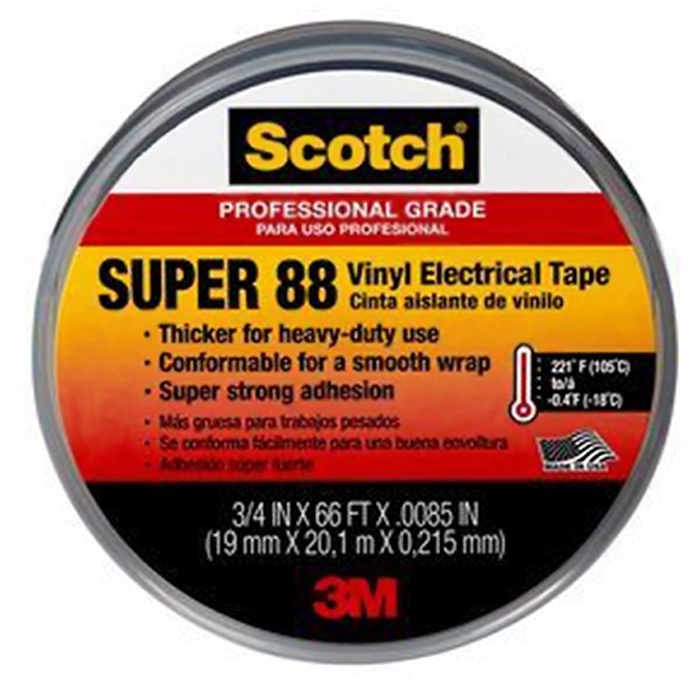 3M Scotch Super 88 Vinyl Electrical Tape - GME Supply