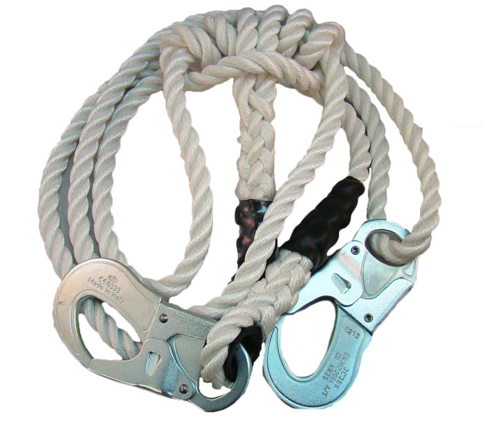 At-Height Safety Blue 3-Strand Adjustable Hand Spliced Positioning ...