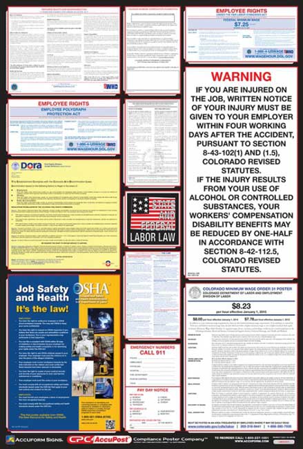 Compliance Poster Company OSHA Safety Poster: Combination State ...