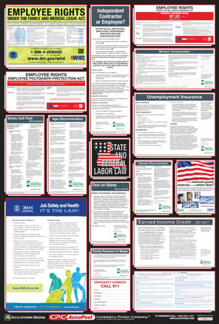 Compliance Poster Company OSHA Safety Poster: Combination State ...