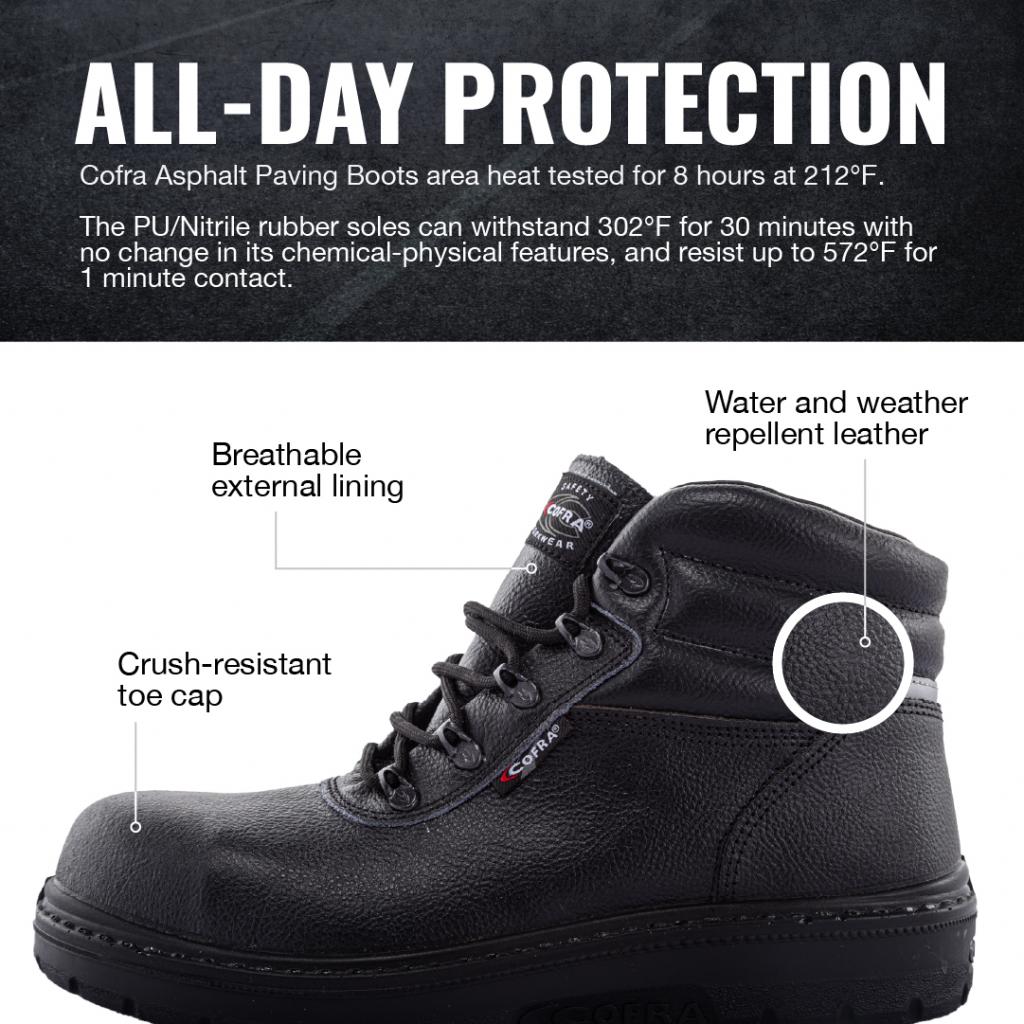 Cofra 6 Inch Heat Resistant Asphalt Safety Toe Boots - GME Supply