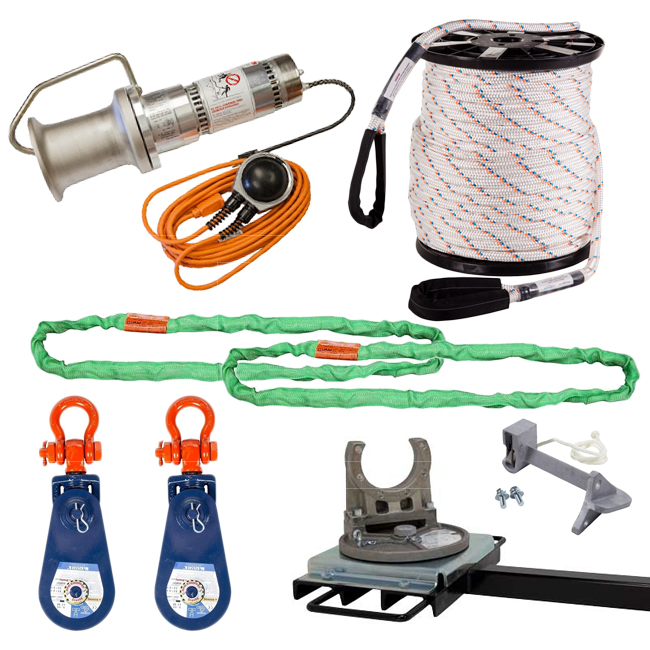 AB Chance Swivel Mount Capstan Hoist Truck Kit With Crosby McKissick ...