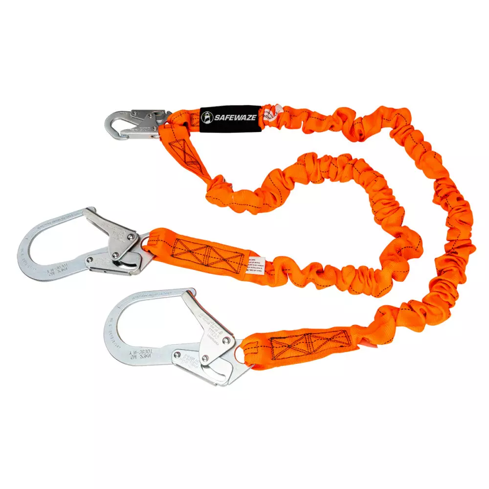 Safewaze V-Line 6' Stretch Internal Energy Absorbing Lanyard - GME Supply