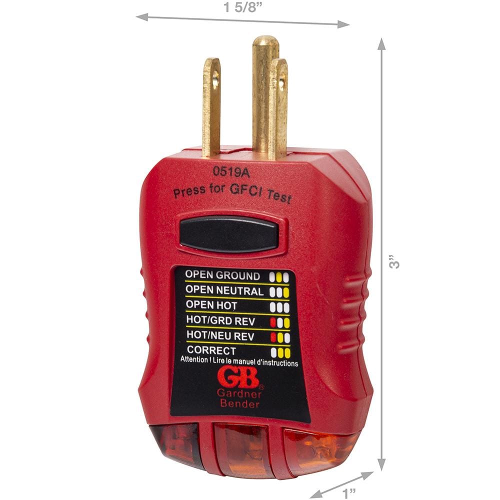 Gardner Bender Ground Fault Receptacle Tester and Circuit Analyzer ...