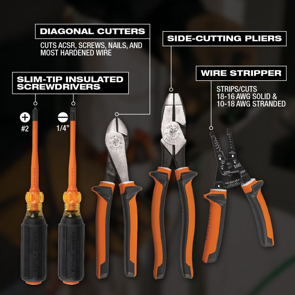 Klein Tools 1000V Insulated 5 Piece Tool Kit - GME Supply