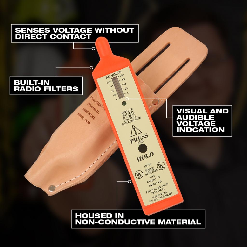 Telco Foreign Voltage Detector with Cap & Pouch - GME Supply