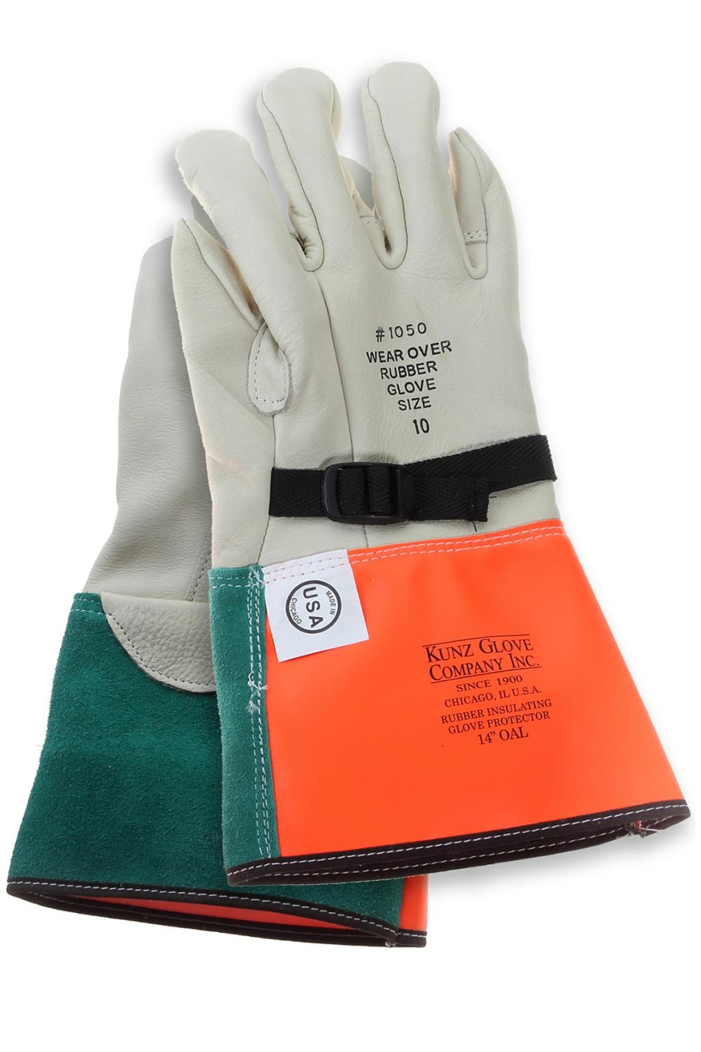 Kunz Cream Cowhide High Voltage Glove Protector - GME Supply