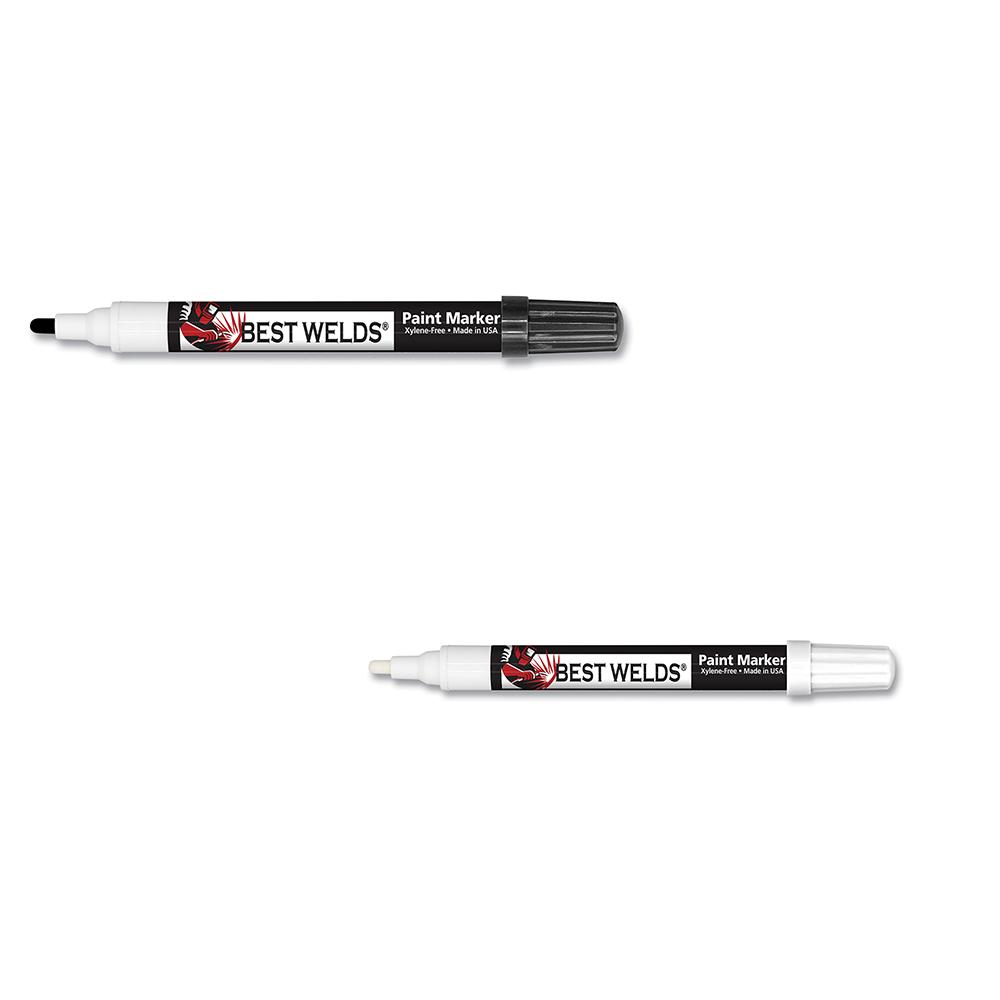Best Welds Prime-Action Reversible Chisel/Bullet Tip Paint Marker (Box ...