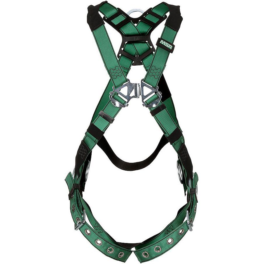 MSA V-Form Standard Full Body Harness with Back & Hip D-Rings - GME Supply