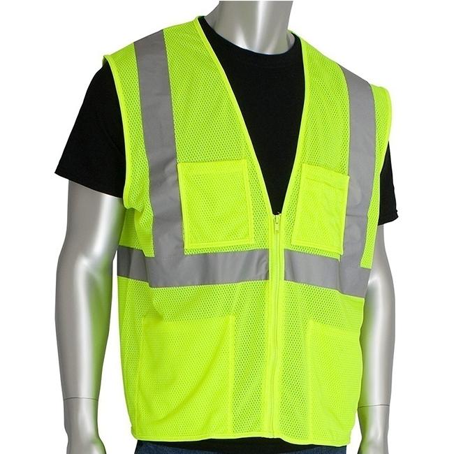 PIP ANSI Class 2 Type R 4 Pocket Hi-Vis Mesh Vest - GME Supply