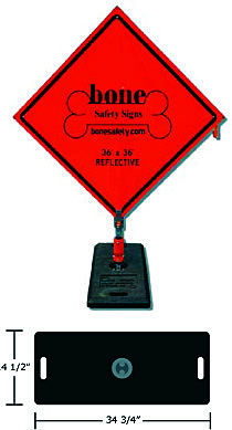 Bone Safety Rubber Base Sign Stand - GME Supply