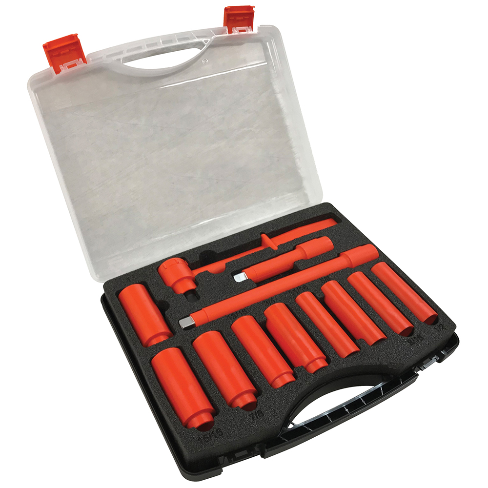 Jameson 1000V Insulated 1/2 Inch Drive Deep Socket Sets - GME Supply