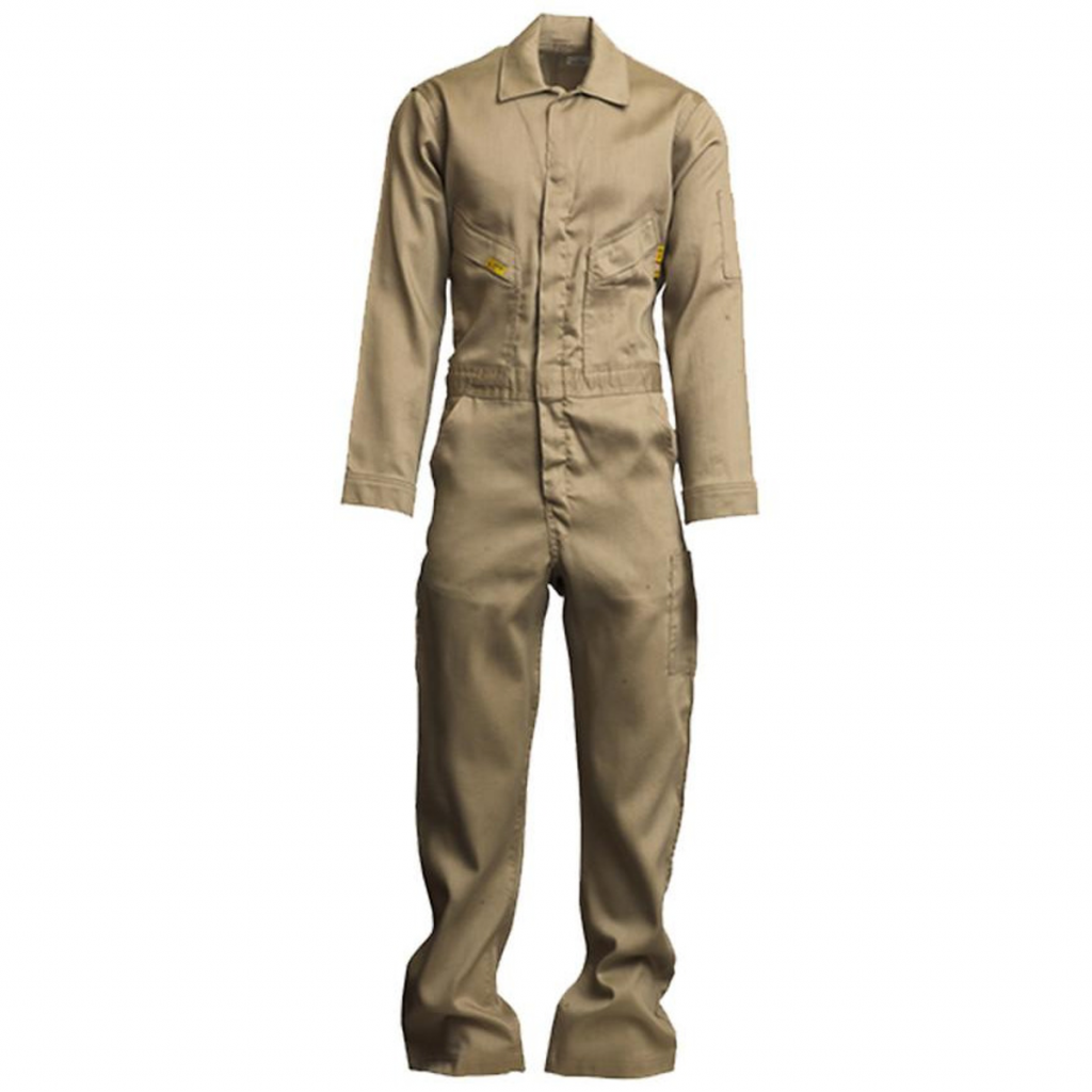 Lapco GOCD6KH Men's 6oz FR Deluxe Lightweight Coveralls - Khaki - GME ...