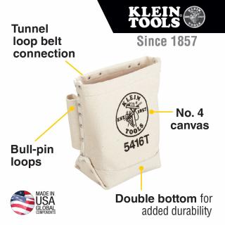 Klein Tools 5416T Canvas Tunnel Loop Bull-Pin & Bolt Bag - GME Supply