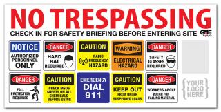 Tower and Construction Job Site Safety Banners - GME Supply