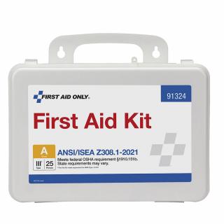 First Aid Only ANSI A 25 Person Plastic ANSI 2021 Compliant First Aid ...