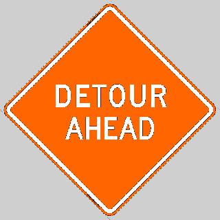 Bone Safety 'Detour Ahead' Sign - GME Supply