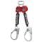 3M Protecta Twin-Leg Self-Retracting Lifeline with Carabiner 3100512, Web, Steel Rebar Hooks ...