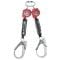 3M Protecta Twin-Leg Self-Retracting Lifeline with Carabiner 3100512, Web, Steel Rebar Hooks ...