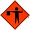 Bone Safety Hi-Intensity Reflective Sign Flagger Symbol - GME Supply