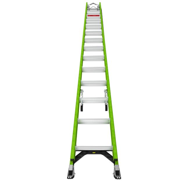 Little Giant Ladders Hyperlite Fiberglass Extension Ladders with Cable ...