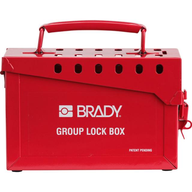 Brady Red Metal Portable Group Lockout Box - GME Supply