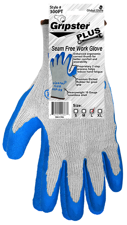 Gripster Plus Premium Etched Rubber Gloves (12 Pair) - GME Supply