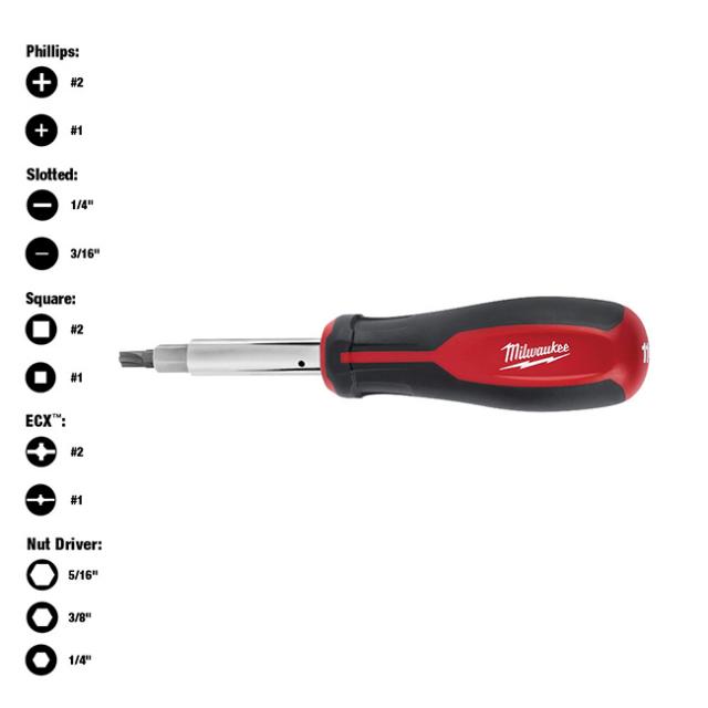 Milwaukee 11-in-1 Screwdriver ECX - GME Supply