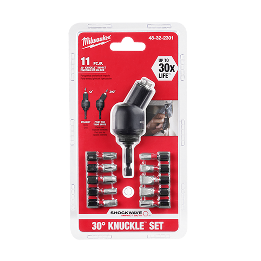 Milwaukee SHOCKWAVE 11 Piece 30 Degree Knuckle Set - GME Supply