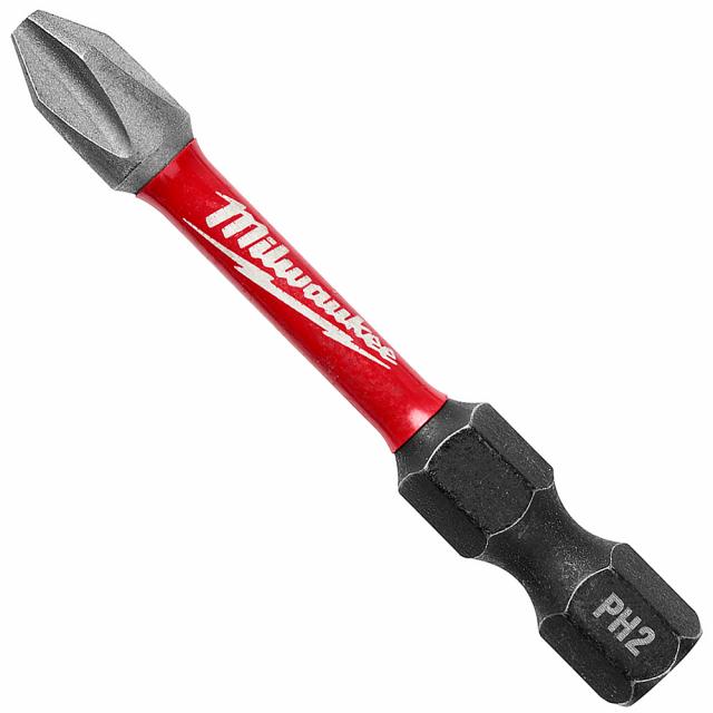 Milwaukee 5 Pack of 2 Inch Shockwave Impact #2 Phillips Bit - GME Supply