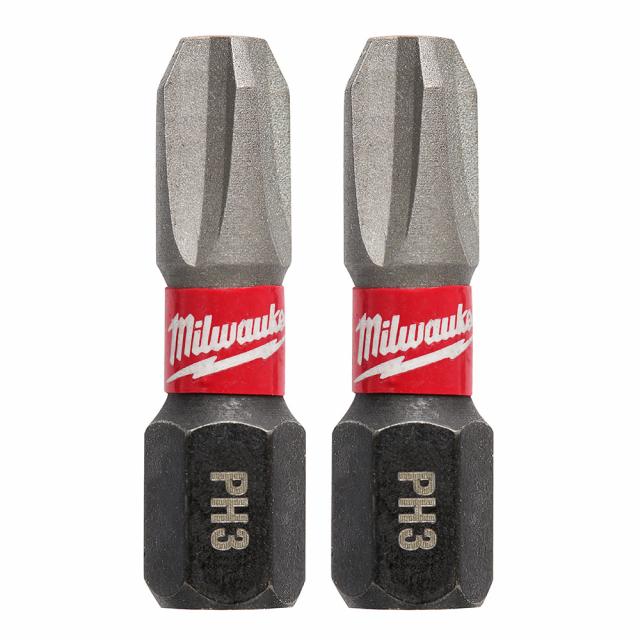 Milwaukee SHOCKWAVE Insert Bit Phillips #3 (2 Pack) - GME Supply