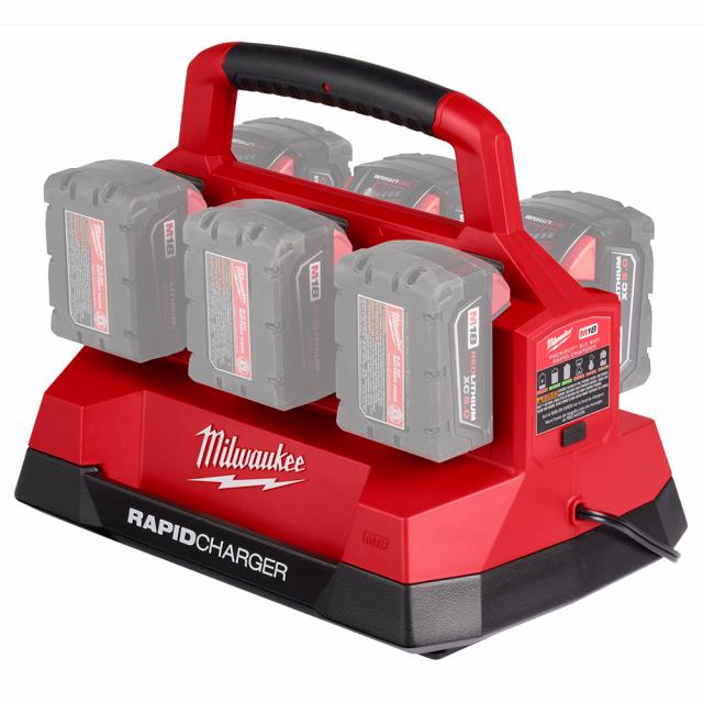 Milwaukee M18 PACKOUT Six Bay Rapid Charger - GME Supply