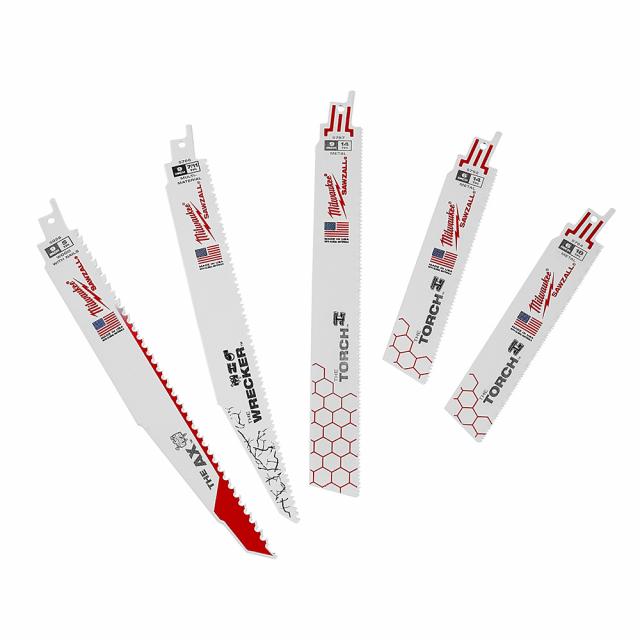 Milwaukee SAWZALL 5 Piece Demolition Blade Set - GME Supply