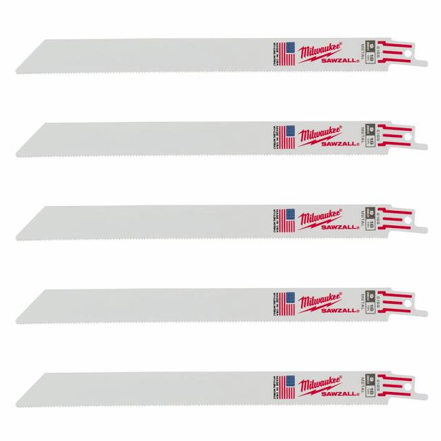 Milwaukee 18 TPI Torch SAWZALL Metal Demolition Blade (5 Pack) - GME Supply