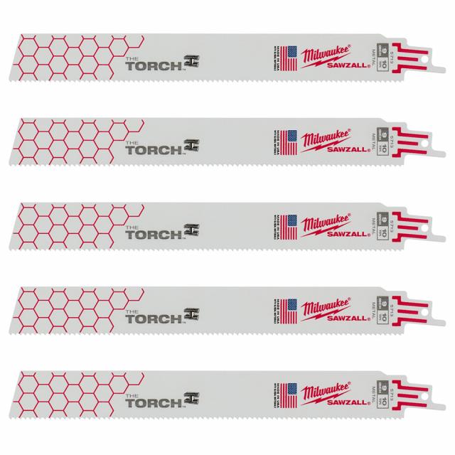 Milwaukee 10 TPI Metal Demolition Torch SAWZALL Blade (5 Pack) - GME Supply
