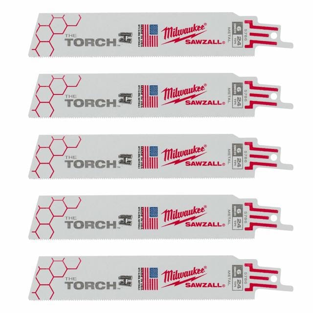 Milwaukee 24 TPI Metal Demolition Torch SAWZALL Blade (5 Pack) - GME Supply