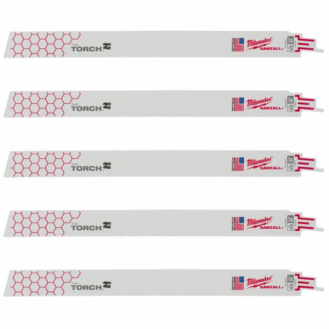 Milwaukee 24 TPI Metal Demolition Torch SAWZALL Blade (5 Pack) - GME Supply