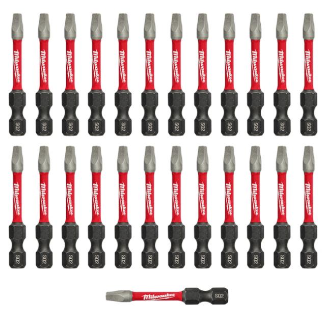 Milwaukee SHOCKWAVE 2 Inch Power Bit Square Recess #2 - GME Supply