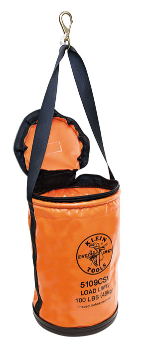 Klein Tools 100 lb Vinyl Top-Closing Bucket with Swivel Snap - GME Supply