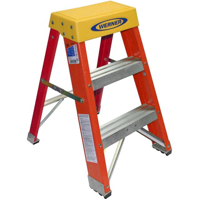 Werner Type 1A Fiberglass Step Ladders - GME Supply