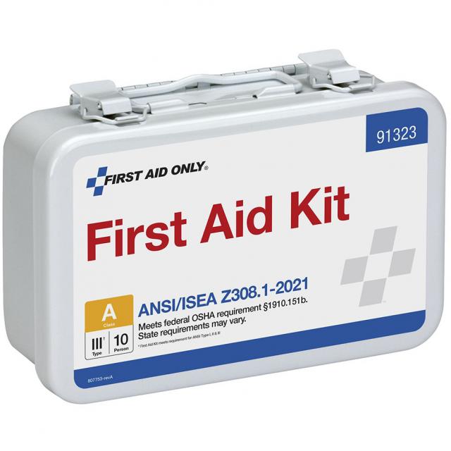 First Aid Only ANSI A 10 Person Metal ANSI 2021 Compliant First Aid Kit ...