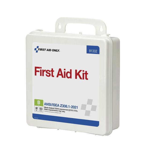 First Aid Only ANSI B 50 Person Plastic ANSI 2021 Compliant First Aid ...